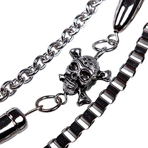 X&F Men's Punk Skulls Chain Belt Boys Hip-hop Jeans Metal Chain Belts